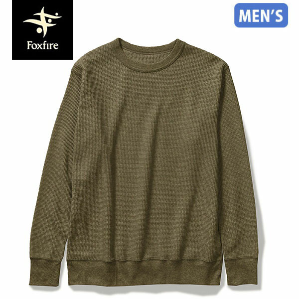 【楽天市場】フォックスファイヤー Foxfire メンズ 長袖Tシャツ TCワッフルクルー オリーブ(070) FOX5115352070：ギーク
