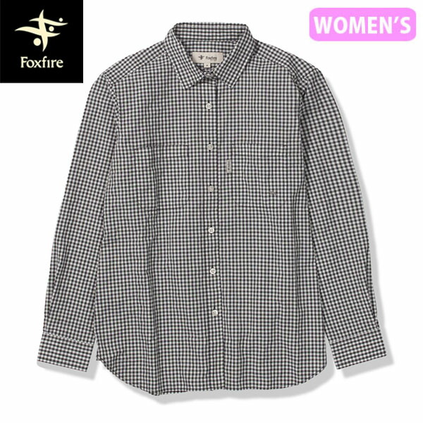 【楽天市場】フォックスファイヤー Foxfire レディース シャツ 長袖 TSサッカーギンガムシャツ ブラック(025) FOX8212152025：ギーク