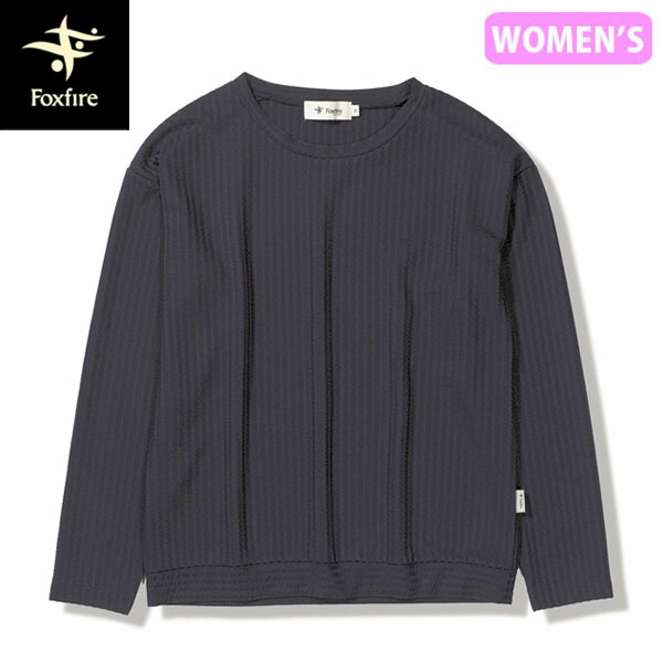 【楽天市場】フォックスファイヤー Foxfire レディース トップス カットソー 長袖 TSワッフルリブルーズクルー ネイビー(046) FOX8215551046：ギーク