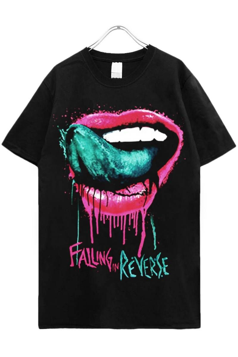 【楽天市場】FALLING IN REVERSE Lips T-Shirt BLACK：GEKIROCK CLOTHING