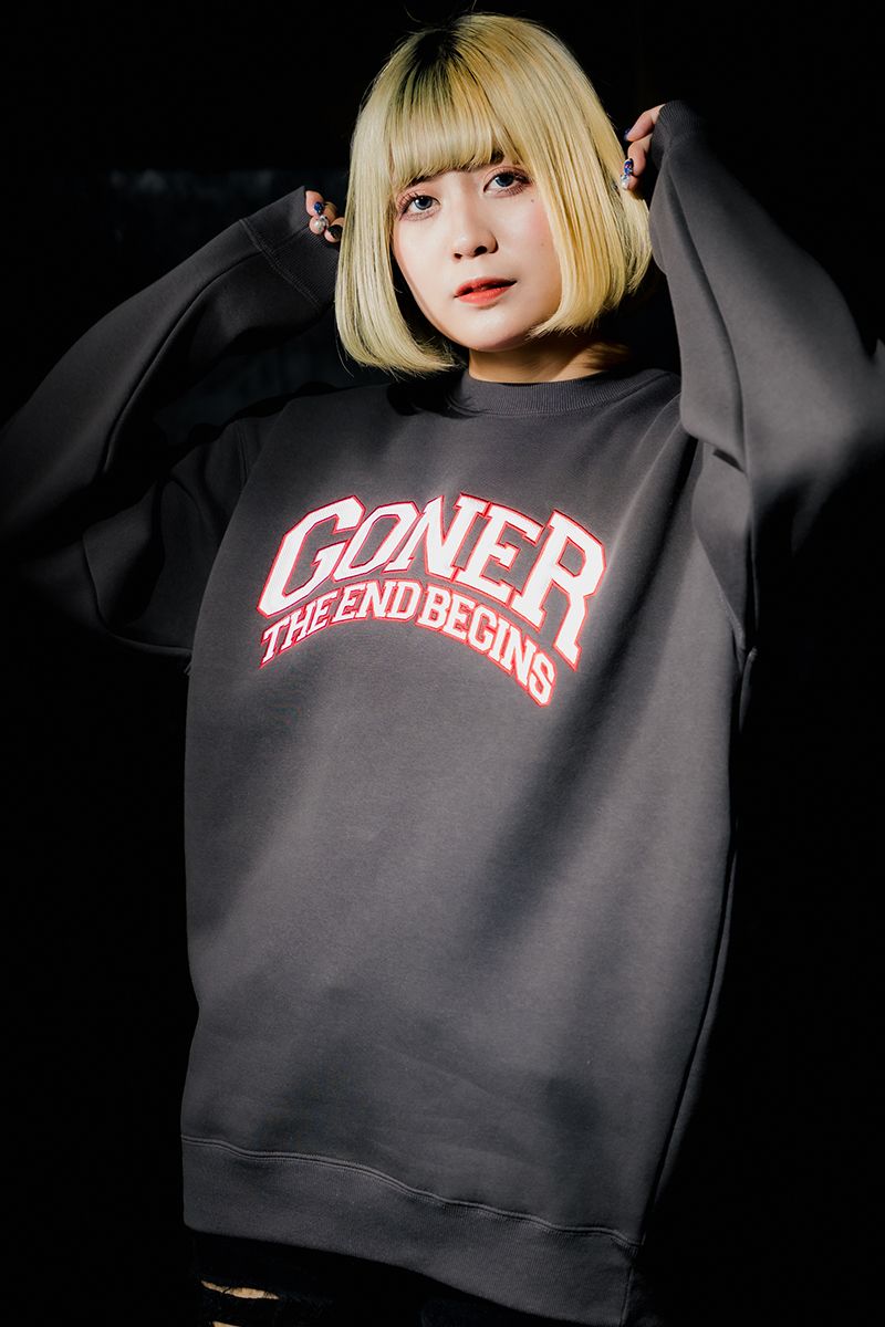 【楽天市場】GoneR(ゴナー) Embroidery College Logo Crew Sweat Sumi：GEKIROCK CLOTHING