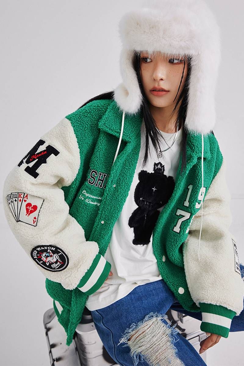 【楽天市場】MISHKA (ミシカ) M61100650 Boa College Stadium Jacket GREEN：GEKIROCK ...