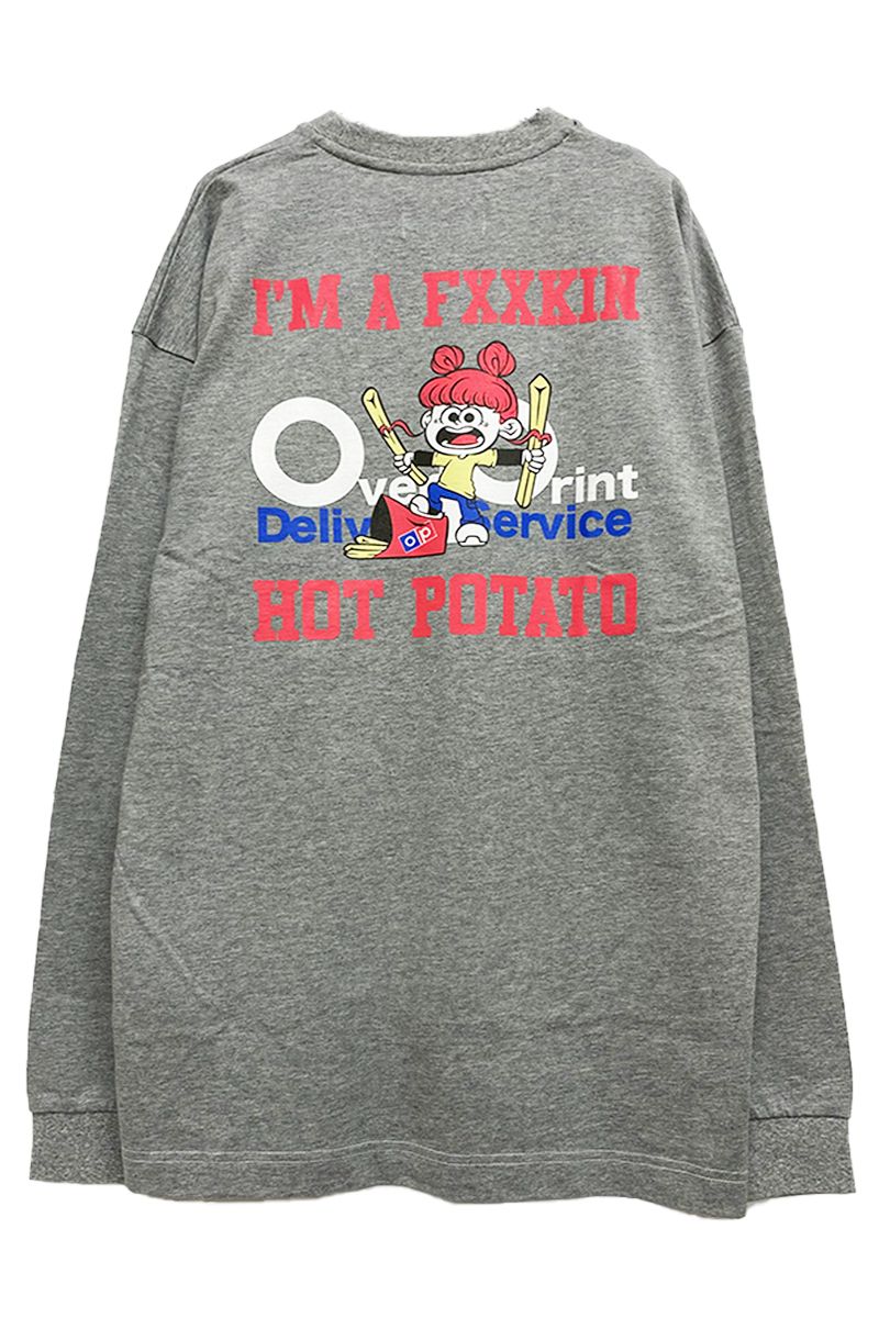 【楽天市場】over print(オーバープリント) POTATO LS Tee (heather gray)：GEKIROCK CLOTHING