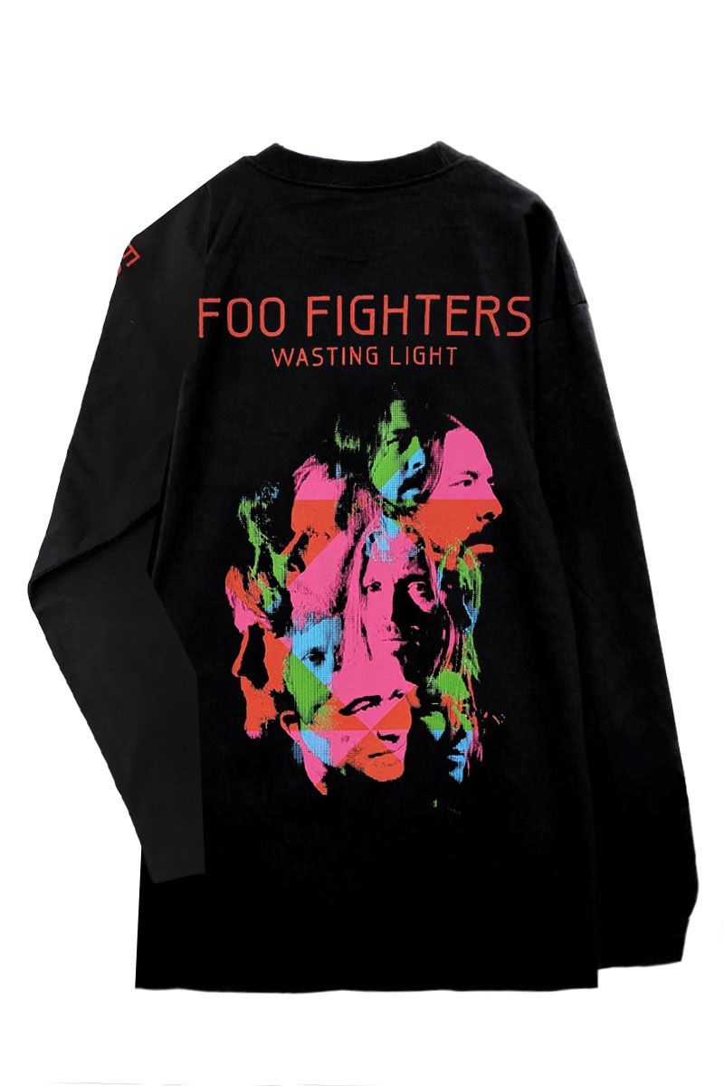 【楽天市場】FOO FIGHTERS UNISEX LONG SLEEVE T-SHIRT: WASTING LIGHT (BACK ...