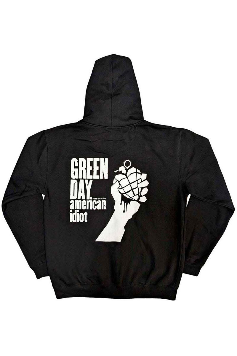 【楽天市場】GREEN DAY UNISEX ZIPPED HOODIE: AMERICAN IDIOT THE MUSICAL (BACK ...