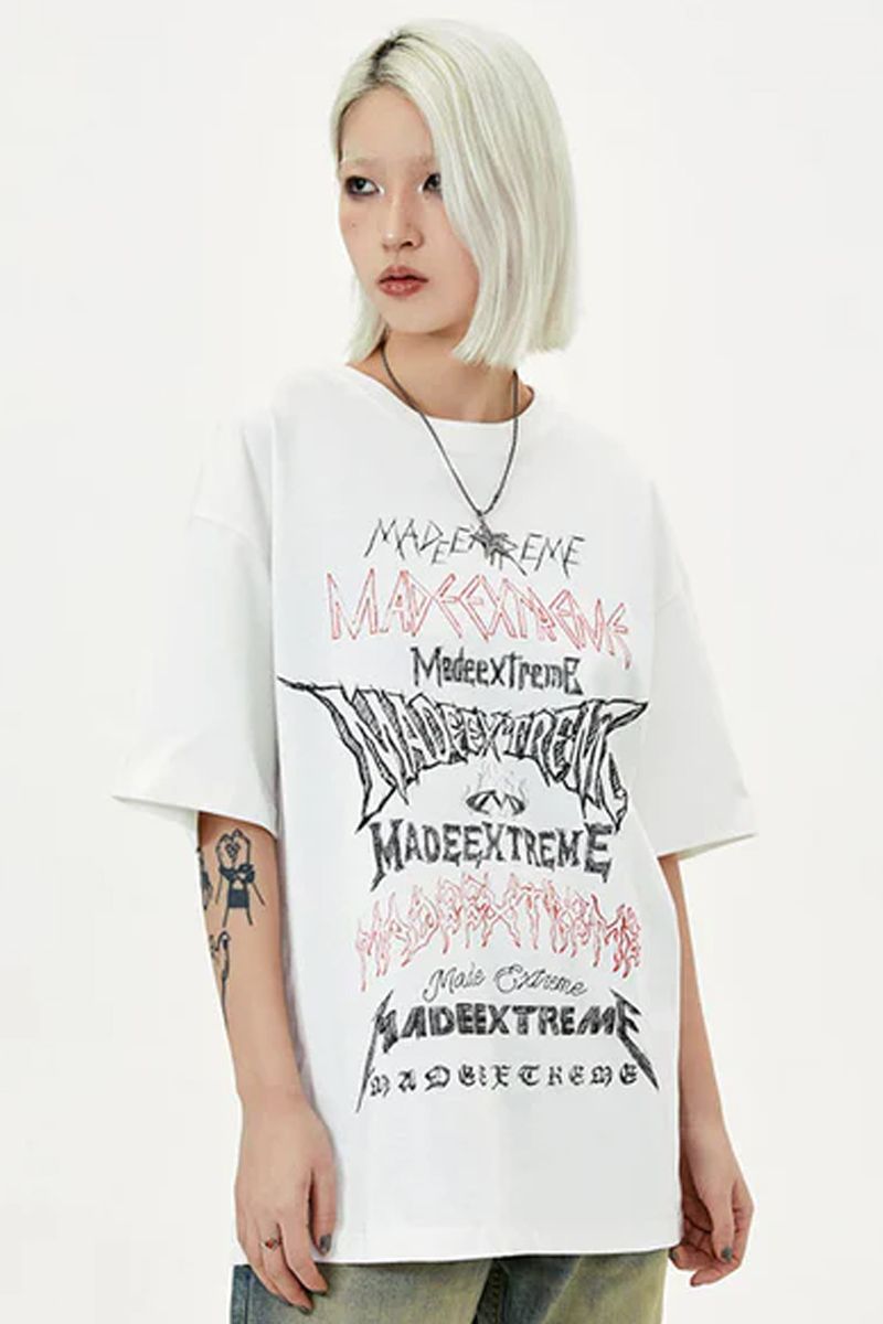 【楽天市場】MADE EXTREME(メイドエクストリーム) マルチロゴTee - WHITE：GEKIROCK CLOTHING