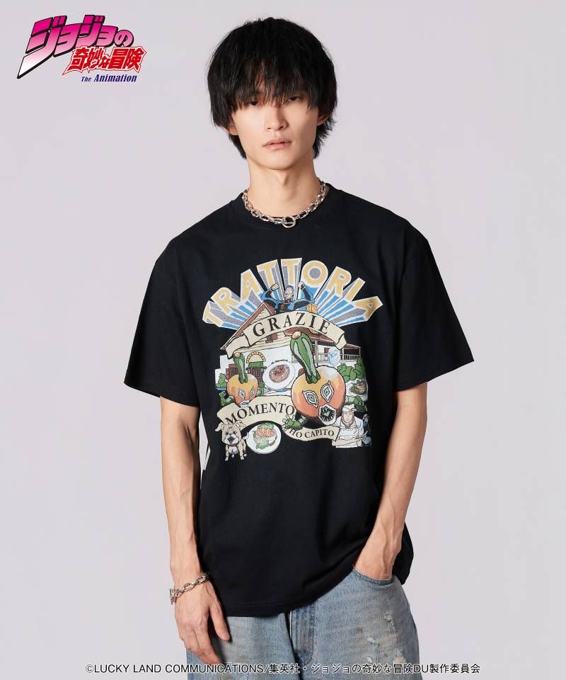 【楽天市場】ジョジョの奇妙な冒険xglamb(グラム) Tonio's Stand T-shirts - Black：GEKIROCK ...