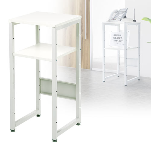 【楽天市場】FAX台 電話台 2段 オフィスラック コンパクト コーナー 白 EEX-PRJS01-2【送料無料】：激安アウトレット店