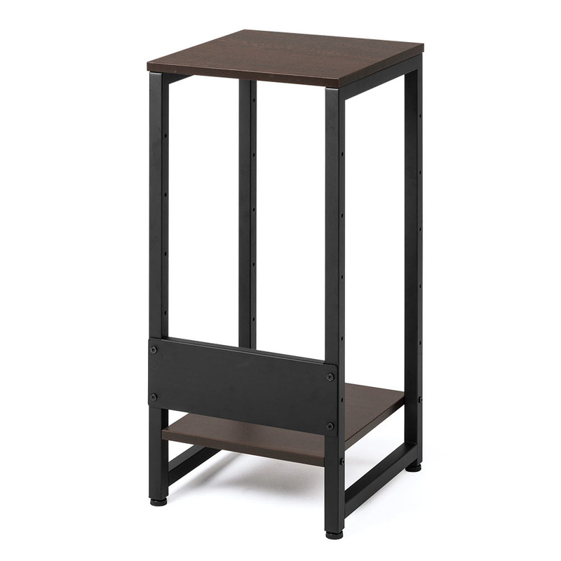 【楽天市場】【スーパーSALE限定特価！】電話台 FAX 受付 脇机 置台 マルチスタンド コンパクト 2段 ダークブラウン EEX-PRJS01DBR：激安アウトレット店