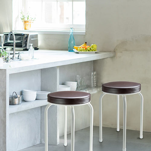 【楽天市場】【クーポン配布中】丸椅子 パイプ クッション オフィス ちょいかけ 軽量 スタッキング おしゃれ 高さ48cm 4脚 EEX-CH61X4：激安アウトレット店