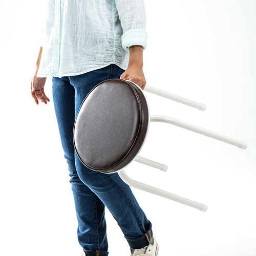 【楽天市場】【クーポン配布中】丸椅子 パイプ クッション オフィス ちょいかけ 軽量 スタッキング おしゃれ 高さ48cm 4脚 EEX-CH61X4：激安アウトレット店