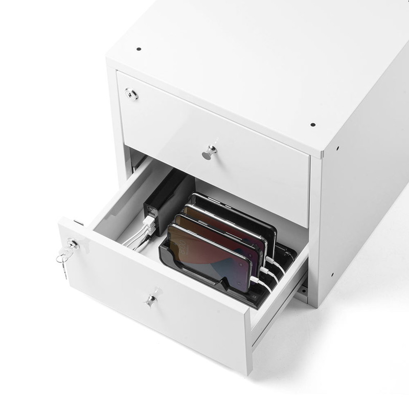 【楽天市場】【クーポン配布中～7/26まで】セキュリティボックス 鍵 小型 コンパクト 書類 A4 スマホ タブレット iPad 2段 引き出し 保管庫 配線 EEX-SLBOX06：激安 ...