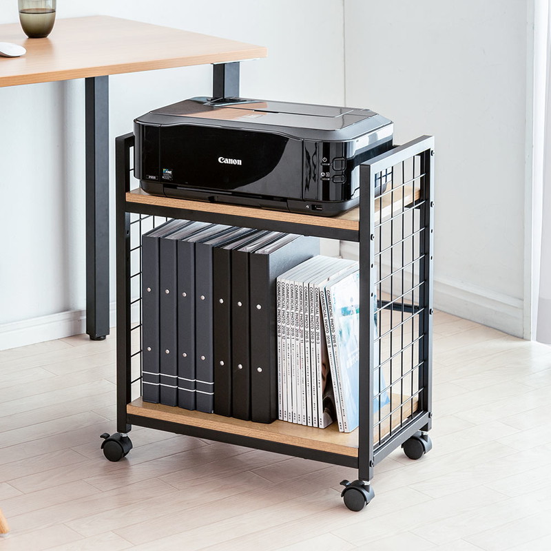 【楽天市場】サイドワゴン 木製 キャスター 移動式 収納 プリンター メッシュ ロータイプ 小型 キッチン リビング 洗面所 おしゃれ EEX-WG03STI：激安アウトレット店