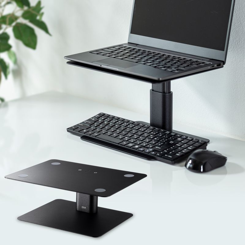 【楽天市場】【最大2,000円オフクーポン発行中】卓上スタンド 高さ調整 1本支柱タイプ スチール製 耐荷重10kg PDA-STN66BK サンワサプライ：激安アウトレット店