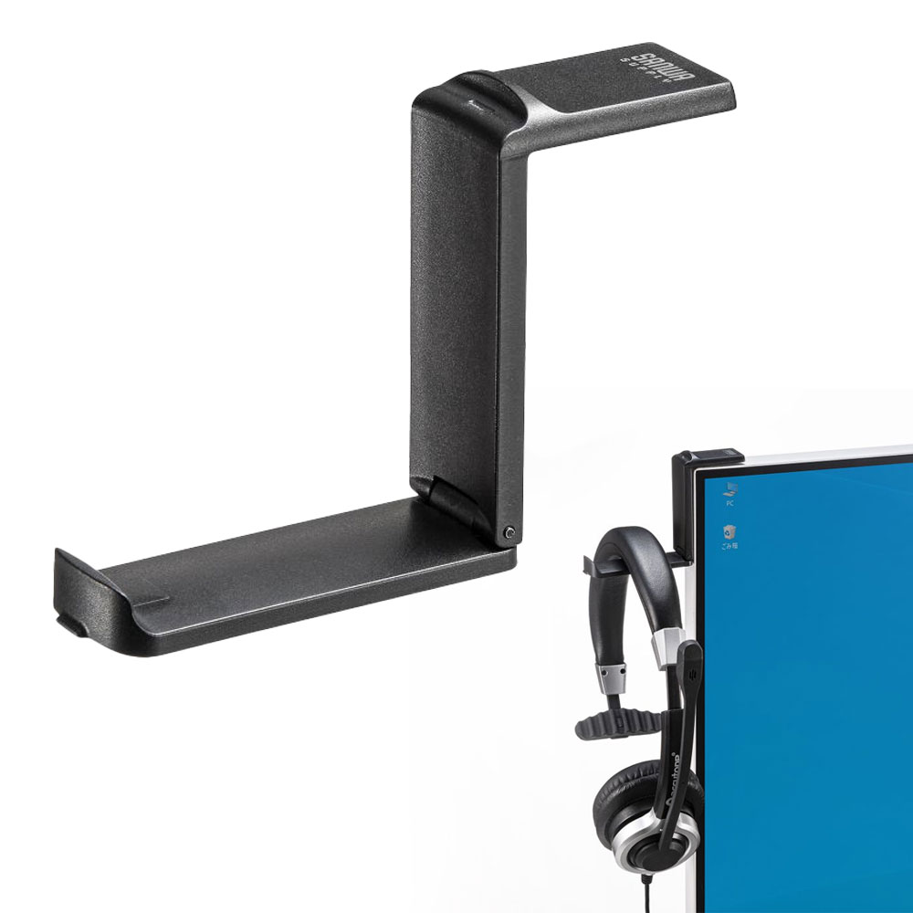 【楽天市場】【最大1,000円オフクーポン発行中】粘着テープ式 マルチフック モニター横 デスク キャビネット テレビスタンドなどに固定 PDA-STN70BK サンワサプライ：激安アウトレット店