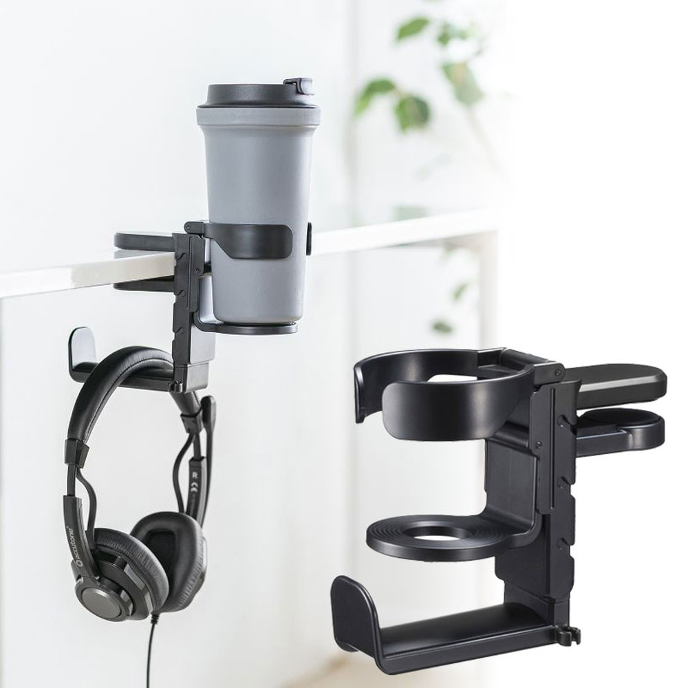 【楽天市場】ヘッドホンホルダー ドリンクホルダー カップホルダー クランプ 机 PCデスク PDA-STN71BK サンワサプライ：激安アウトレット店