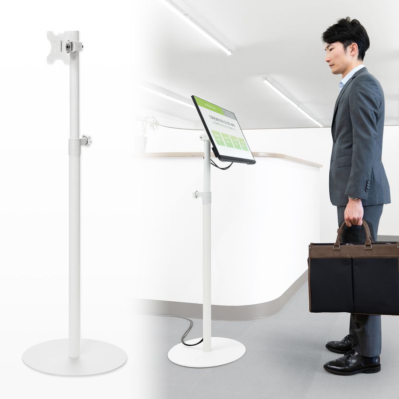 【楽天市場】テレビスタンド 小型テレビスタンド モニタースタンド ディスプレイスタンド 床置き 高さ調整 角度調整 32インチ対応 耐荷重8kg ホワイト CR-LAST36W サンワサプライ ...