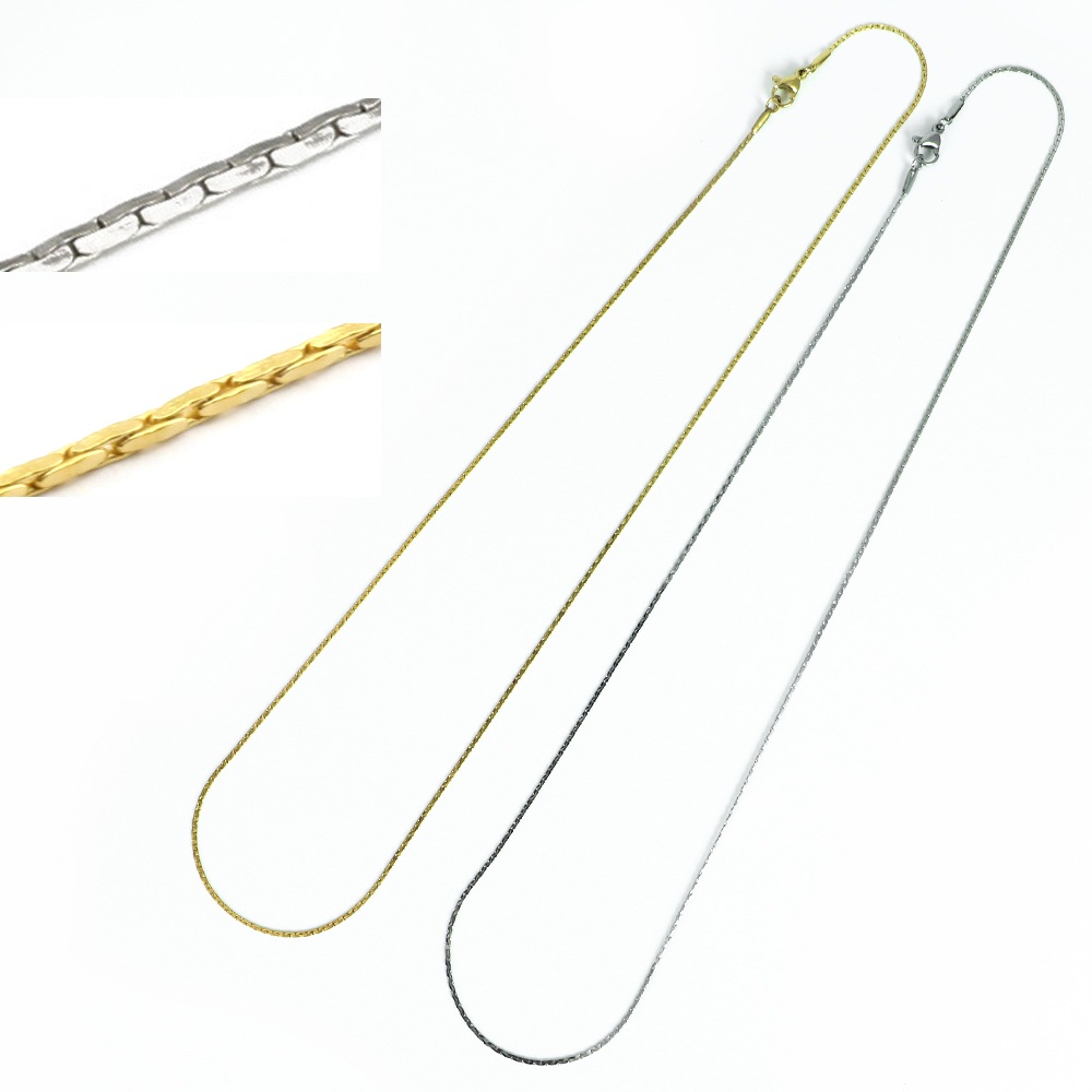 【楽天市場】ステンレスチェーン スネーク シルバー ゴールド 【45cm/1.2mm】【50cm/1.2mm】【55cm/1.2mm】：ジェムバザール