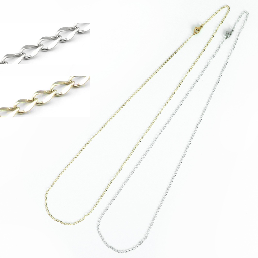 【楽天市場】ステンレスチェーン アズキ シルバー ゴールド 【45cm/1.7mm】【50cm/1.7mm】【55cm/1.7mm】：ジェムバザール