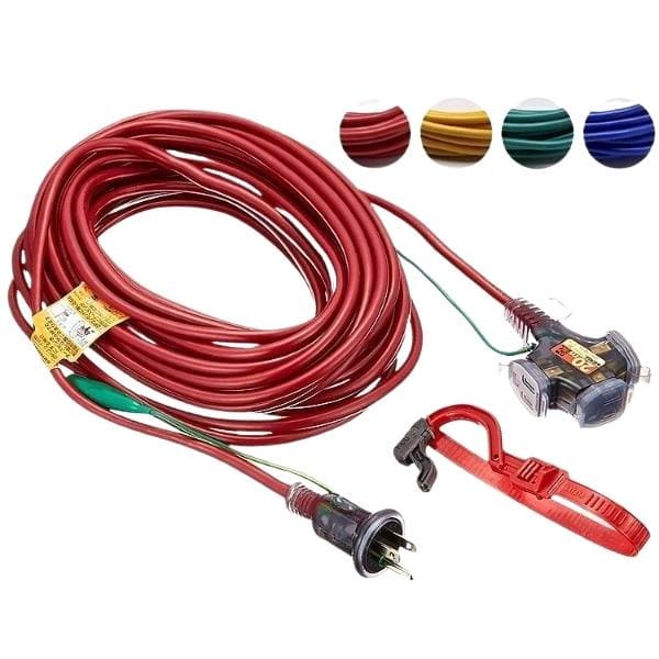 【楽天市場】HATAYA SX延長コード SX-203K 接地付 20m 3口 4色(赤・黄・緑・青) 屋内用 エクスバンド付 アース付 ハタヤ：現場にGO