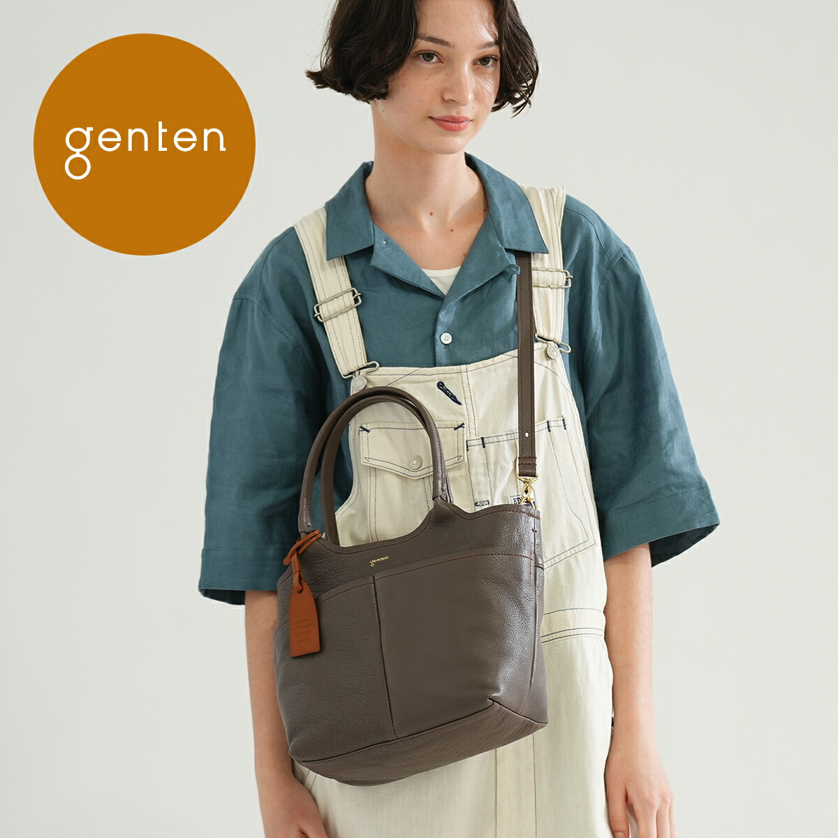 【楽天市場】【ゲンテン公式】 genten 44099 ゲンテン タスカ 2wayトートバッグ新色 クレイ登場★本革トートバッグ レディース バッファローレザー：genten公式ショップ