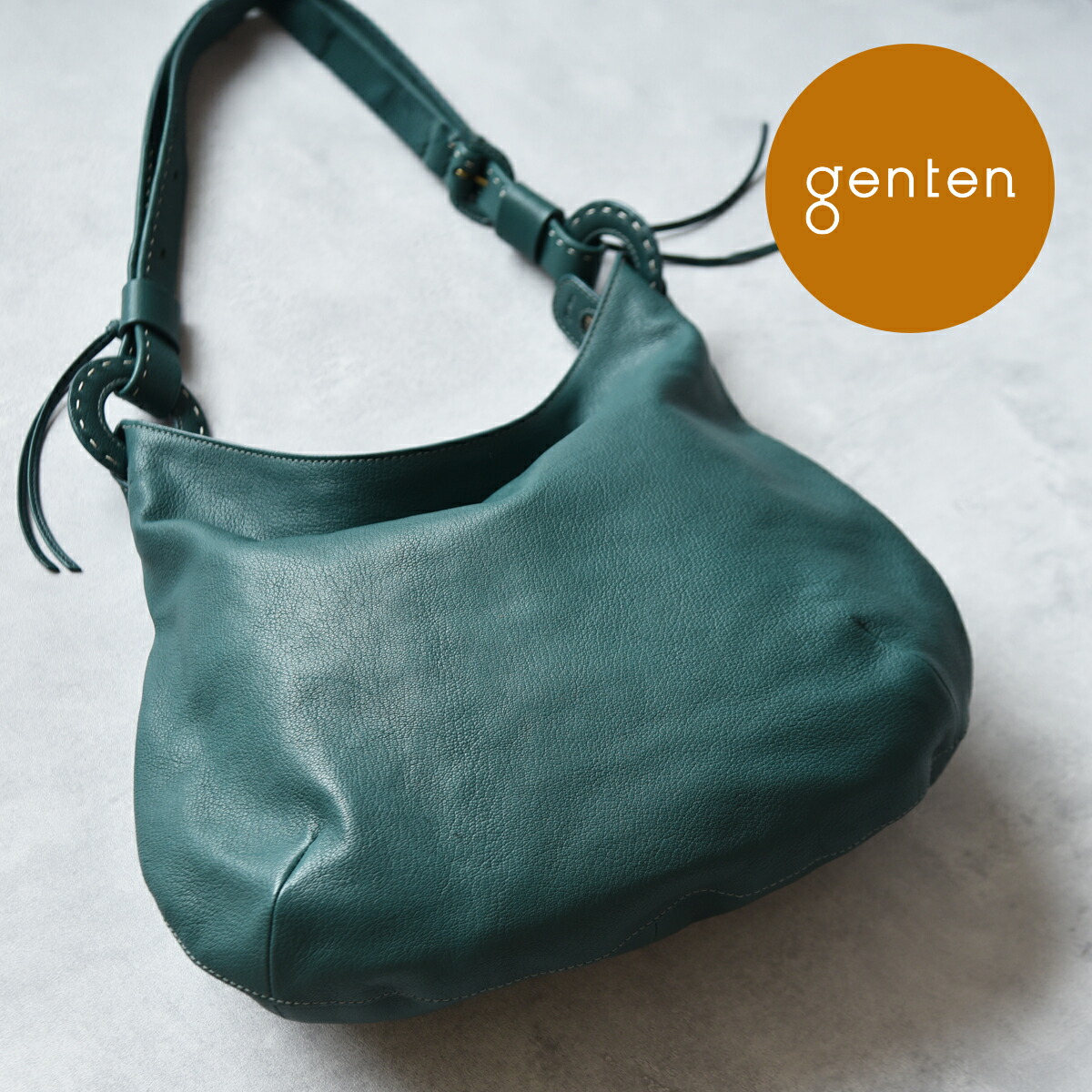【楽天市場】【ゲンテン公式】 genten 43970 ゲンテン ムース2024 2wayショルダー大新色 本革ブルーグリーン★本革ショルダーバッグ A4収納 山羊革 ショルダーバッグ 斜め ...
