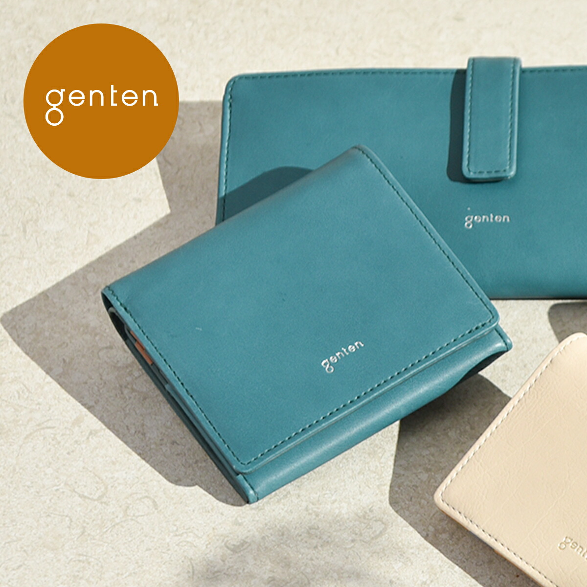 【楽天市場】【ゲンテン公式】genten 44647 ゲンテン ピア 二つ折り BOX財布 新作★ レディース 本革 二つ折り財布 ボックス型小銭入れ レザー：genten公式ショップ