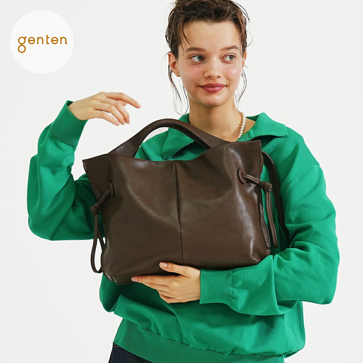 【楽天市場】【ゲンテン公式】 genten 44760 ゲンテン ソーロフィーネ 2WAYショルダーバッグ 新作★本革ショルダーバッグ 山羊革 ショルダーバッグ 斜めがけ ゴートレザー ...