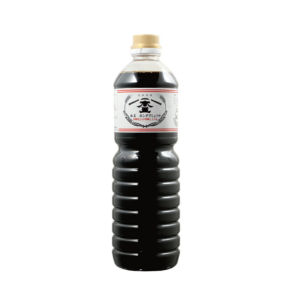 【楽天市場】【エントリーでポイント10倍確定！】岡直三郎商店 本玉 JAS 特級醤油 1Lペット 1本【クリスマス】：プロの食材 GET MARKET