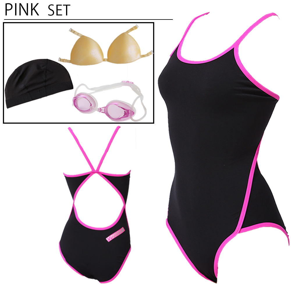 【楽天市場】競泳水着 レディース 練習用 4点セット ワンピース ns-3029-4setfinalw：競泳水着通販SAFS SPORTSサフス