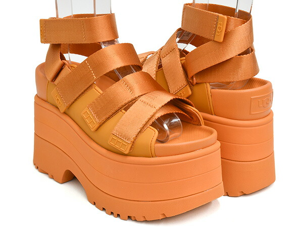 【楽天市場】UGG W GOLDENRISE【アグ ゴールデンライズ】【厚底 サンダル ストラップ スタイルアップ】【ウィメンズ レディース 女性 WOMEN アプリコット オレンジ】DARK ...