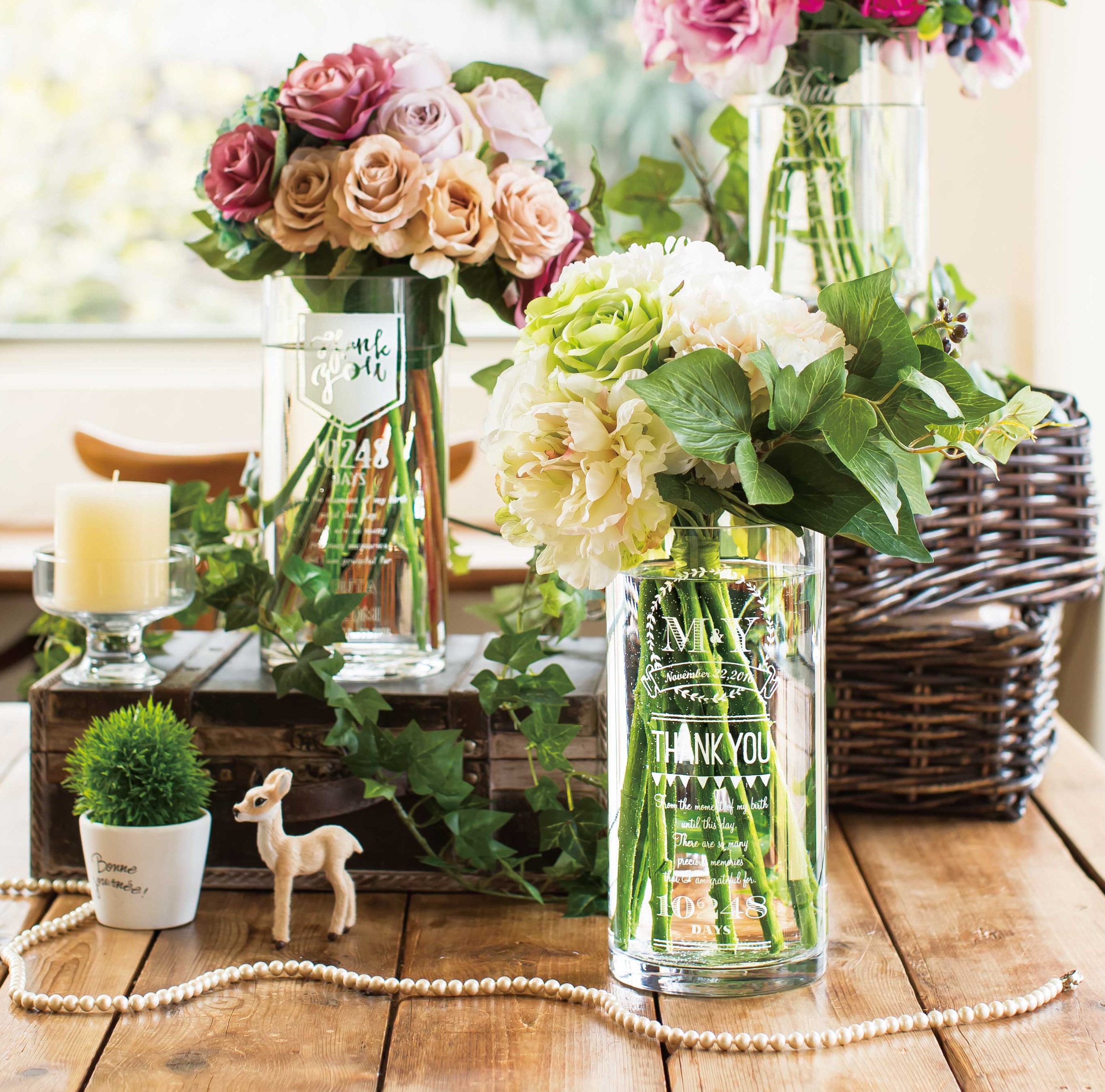 【楽天市場】 Thankful Flower Vase ★ サンクフル フラワー ベース ★ 両親プレゼント 結婚式 披露宴 ありがとう ご ...