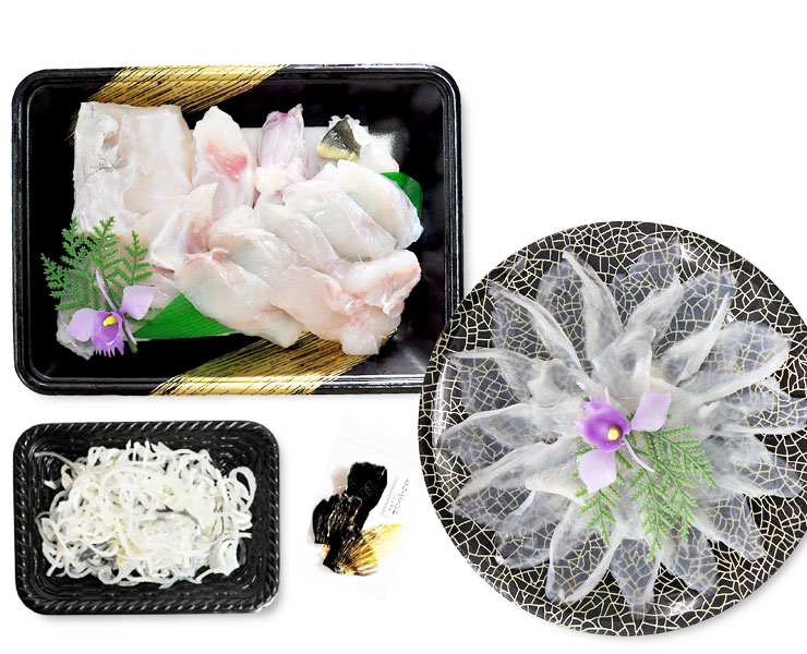 【楽天市場】【最大2000円OFFクーポン】淡路島 河豚【冷凍】 3年とらふぐ 活てっちり・てっさ（2人前） 01-B-2｜活てっちり2人前 ...