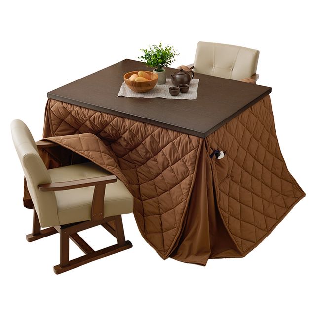 【楽天市場】HAGIHARA ハギハラ ダイニングこたつ 幅105cm ふとん・チェア4点セット KOT-7311DBR-105+マロン+KC-7589DBR こたつフェア2024 同梱注文 ...