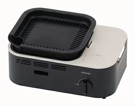 【楽天市場】IRIS OHYAMA アイリスオーヤマ 減煙焼肉カセットコンロ IGC-GY1-H チャコール：GIMMICK