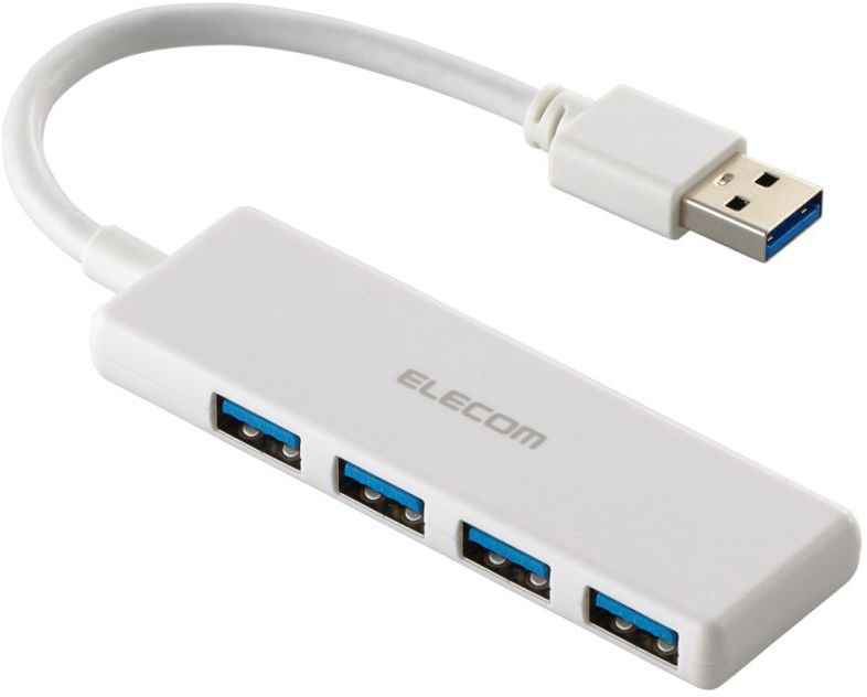 【楽天市場】ELECOM エレコム USBHUB/USB5Gbps/バスパワー/4ポート/ホワイト U3H-H040WH：GIMMICK