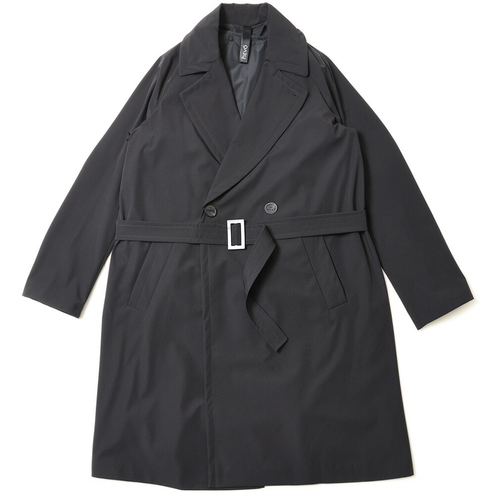 【楽天市場】Hevo（イーヴォ）BRINDISIブリンディジ ストレッチナイロンソリッドデタッチャブルライナー2Bダブルブレストベルテッドコート BRIN722 14126008109 ...