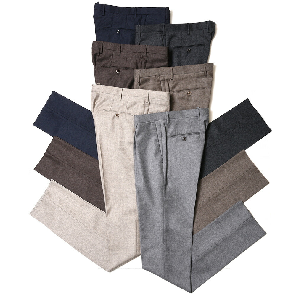 【楽天市場】INCOTEX（インコテックス）SLIM FIT SUPER100'sウールサキソニーソリッド1プリーツテーパードパンツ 1T0031-1645T 13022201052 ...
