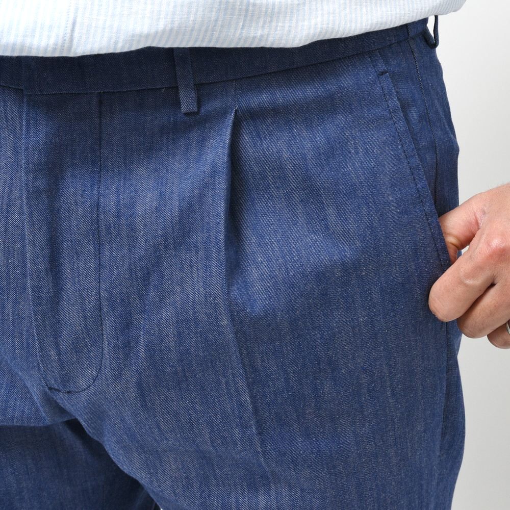 【楽天市場】BERWICH（ベルウィッチ）BERTOベルト ストレッチコットンデニム1プリーツバックシャーリングテーパードパンツ TS1535X 13031001039：ginlet（ジンレット）