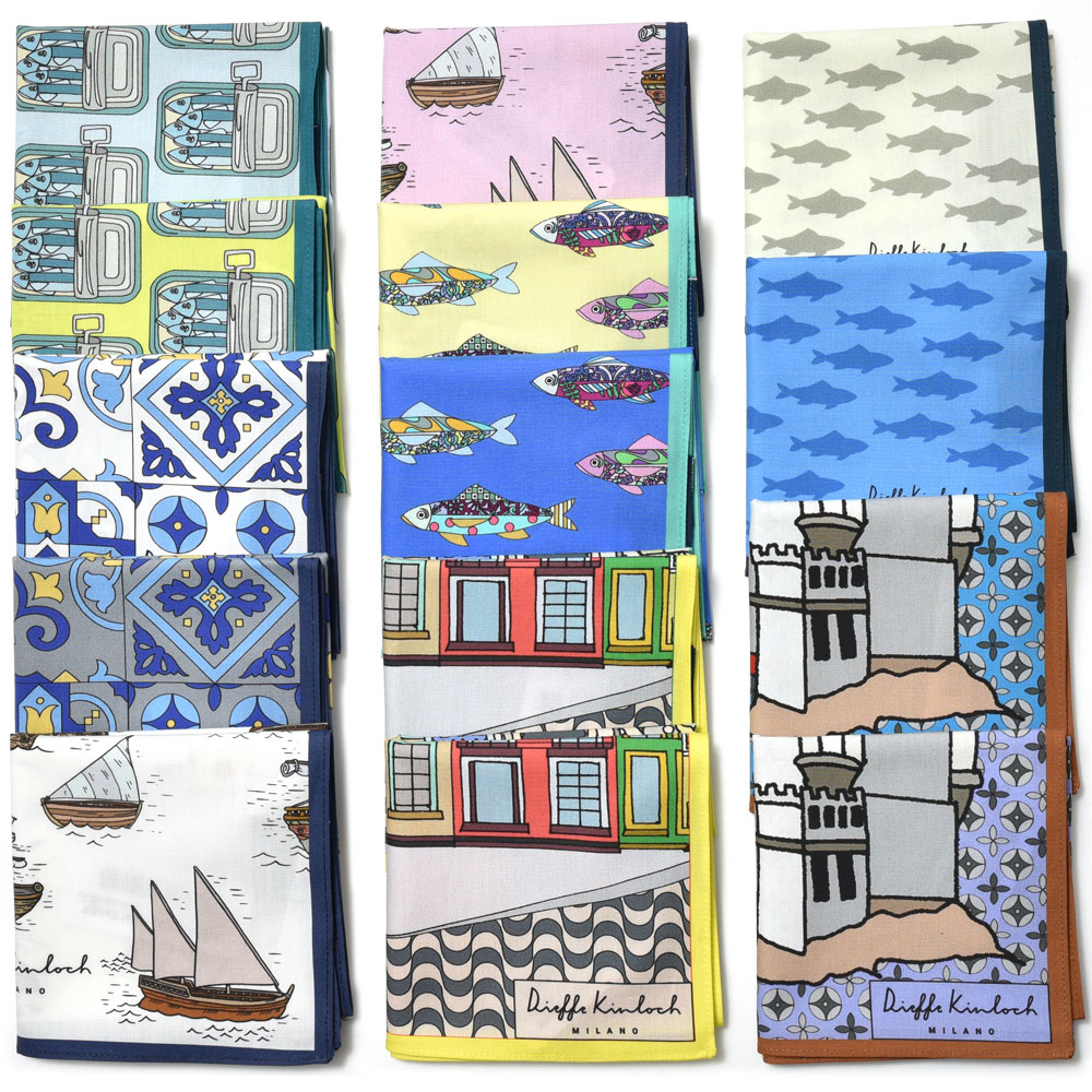 【楽天市場】Dieffe Kinloch（ディエッフェ キンロック）コットンプリントハンカチーフ Etichetta Giapponese ...