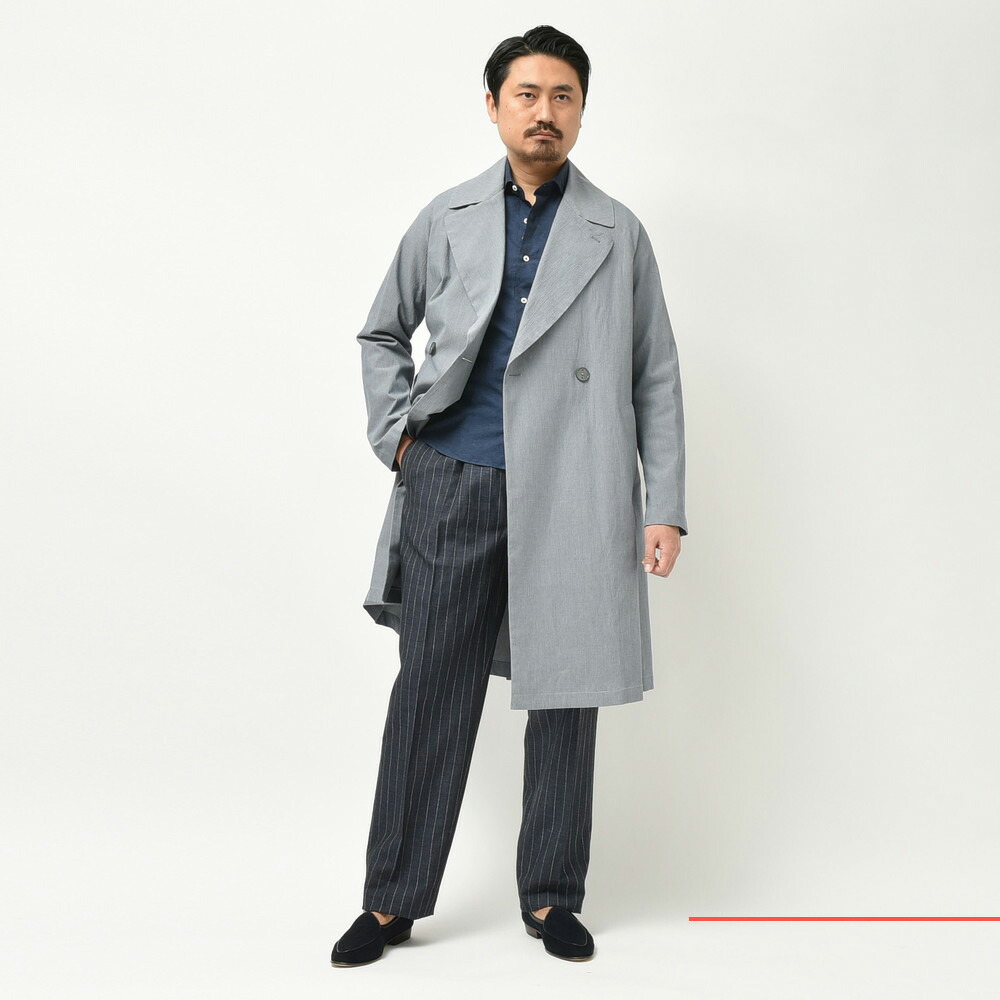 【楽天市場】【SALE30】Hevo（イーヴォ）BRINDISIブリンディジ ストレッチコットンシアサッカーソリッド2Bダブルブレストベルテッドコート BRIN723 14111000109 ...