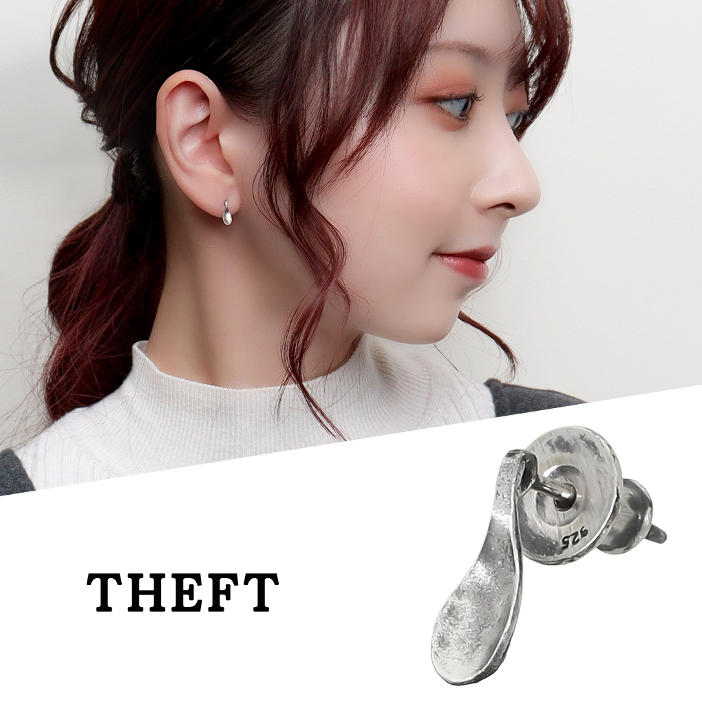 【楽天市場】THEFT セフト シンプル スプーン ピアス 1P 片耳用 シルバー SPOON PIERCE 食器 カトラリー ビンテージ ...