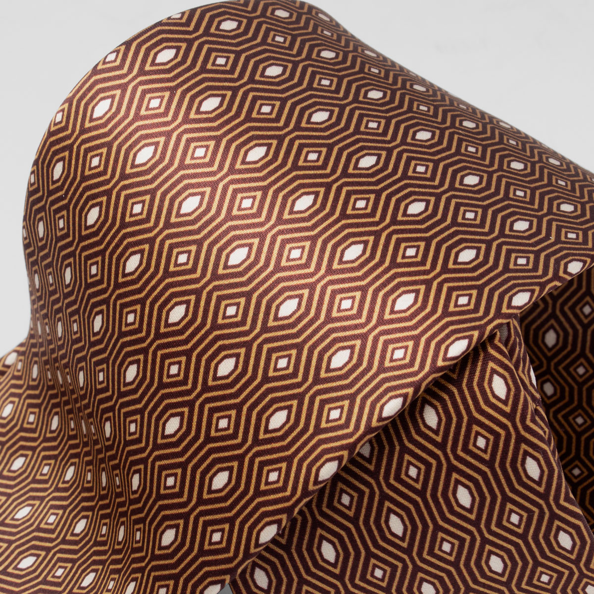 【楽天市場】【Silvio Fiorello／シルヴィオ・フィオレッロ】シルクネクタイ プリント／ アールデコ ブラウン おしゃれ 高級 ...