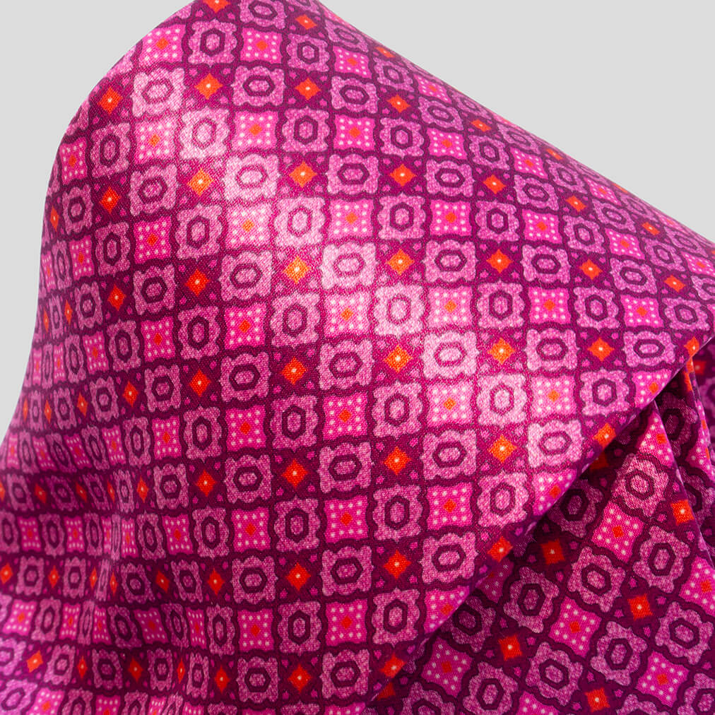 【楽天市場】【Silvio Fiorello／シルヴィオ・フィオレッロ】シルクネクタイ プリント／ ピンク レッド おしゃれ 高級 ギフト ...