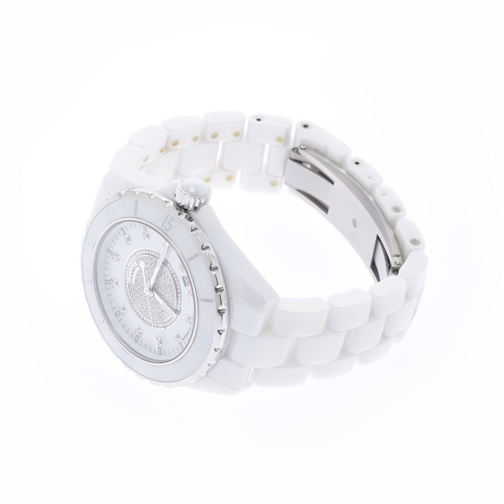 【楽天市場】CHANEL シャネル J12 38mm センターダイヤ 12Pダイヤ H1759 メンズ 白セラミック/SS 腕時計 自動巻き ...