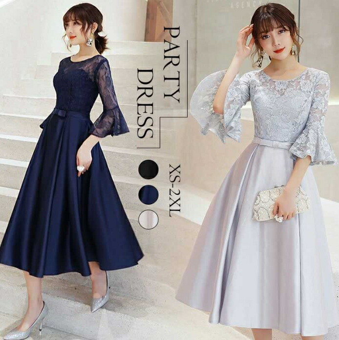 楽天市場】レースワンピース ワンピース ドレス 結婚式 パーティー