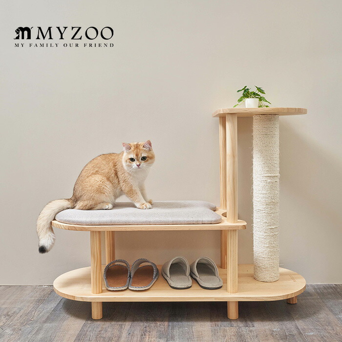【楽天市場】MYZOO マイズー 猫用シューズスツール Trinet 【メッセージカード対応】 キャットタワー キャットスツール シューズラック シューズスツール スリッパ置き 玄関 猫用 ...