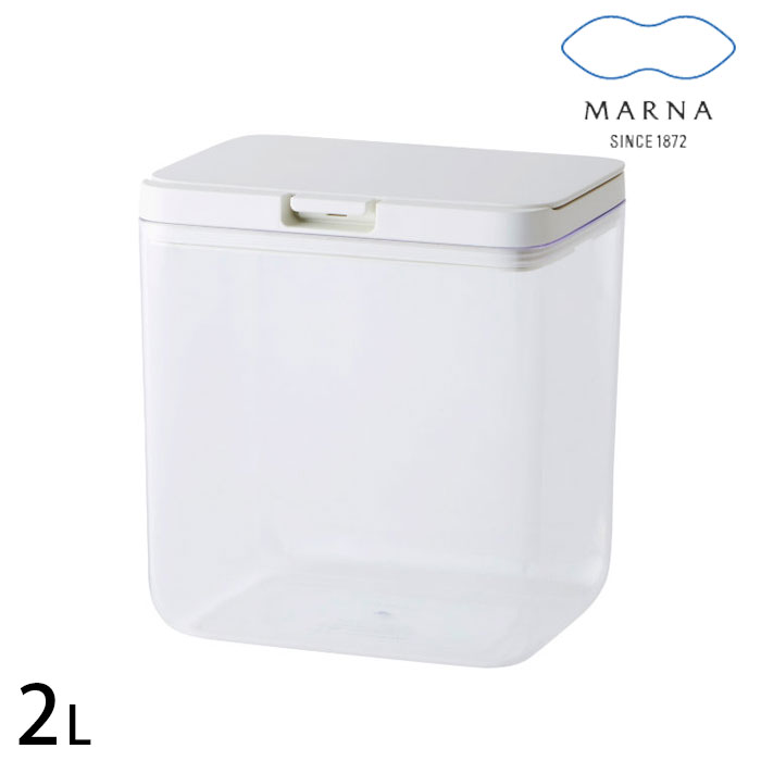 【楽天市場】保存容器 密閉容器 小麦粉 2L パッキン付き キャニスター MARNA マーナ ワイドトール ホワイト K761W GOOD LOCK CONTAINER グッドロックコンテナ ...