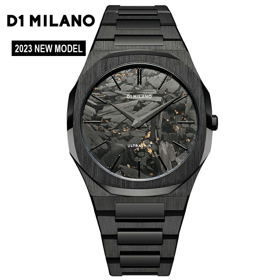 【楽天市場】D1 MILANO ULTRATHIN BLACK DLC UTBJ31 ウルトラシン ブラックDLC マットブラック 薄型ウォッチ 日本製クォーツ SSブレスレット D1ミラノ ...