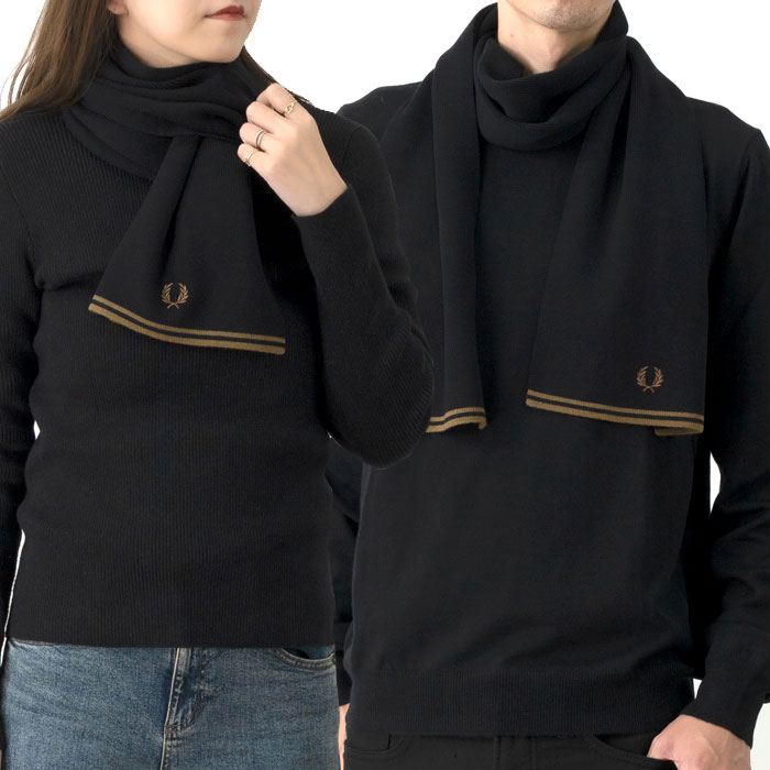 楽天市場】FRED PERRY フレッドペリー ニット マフラー C6142
